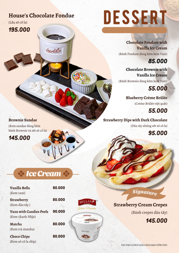 Menu Hoa Mai | Downtown Steakhouse